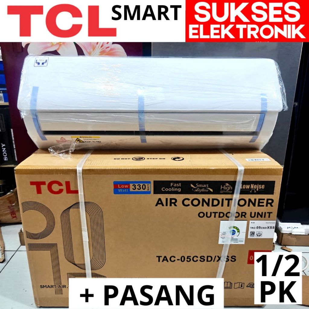 Jual AC TCL SMART 1/2 PK TAC-05CSD/XS + PASANG / PENDINGIN RUANGAN 1/2PK 0,5PK 0,5 PK TAC 05CSD ...