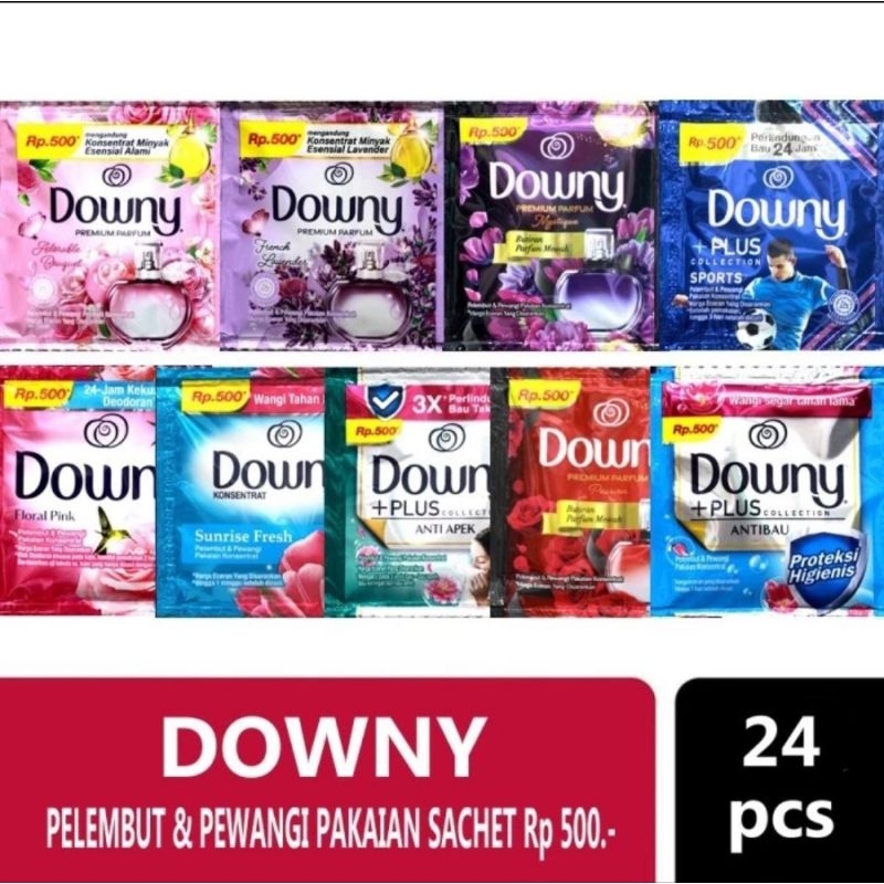 Jual 1 lbr downy 500 pewangi pakaian 24s (BELI 5 GROSIR) | Shopee Indonesia