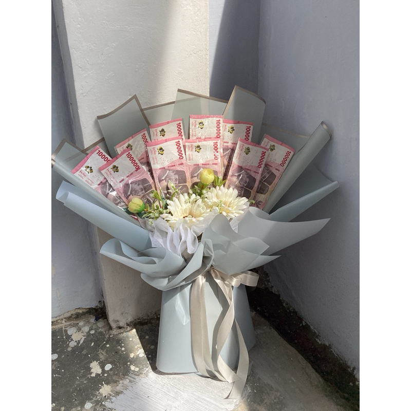 Jual BUKET UANG MIX FLOWER BUNGA COCOK UNTUK HADIAH KADO WISUDA ...