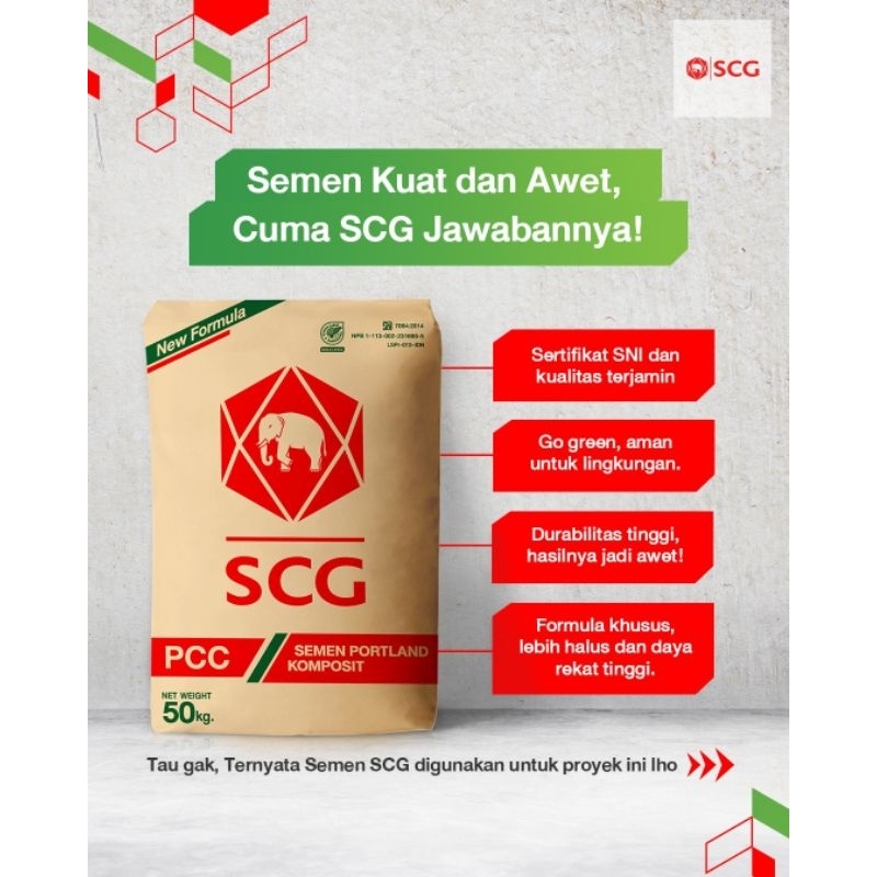 Jual Semen PCC Murah Scg. tiga roda. dynamix. gresik. Padang 78 | Shopee Indonesia