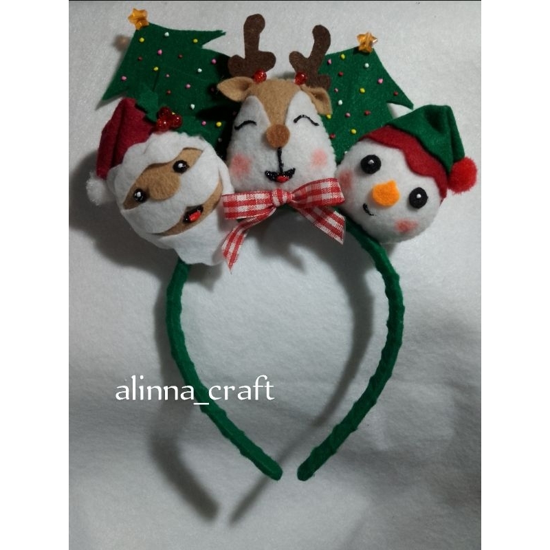 Jual bando natal / bando tanduk rusa flanel | Shopee Indonesia