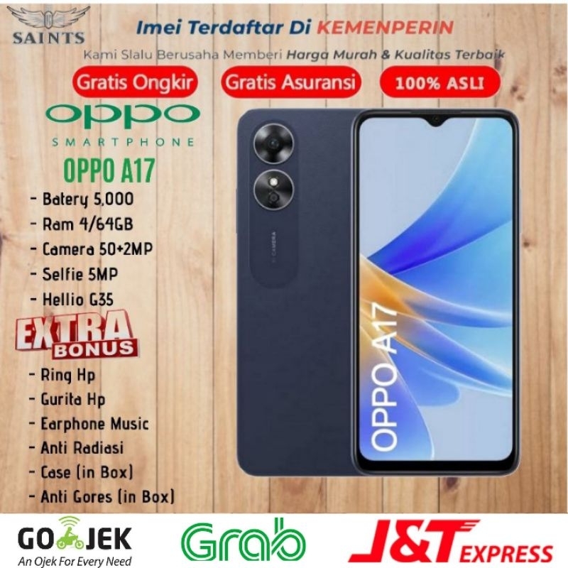 Jual OPPO A17 Ram 4GB Rom 64GB 4/64 Garansi Resmi OPPO 1 Tahun | Shopee ...