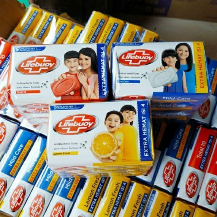 Jual Sabun Lifebuoy Batang 4 x 100 gr - Anti Kuman - Sabun Keluarga ...