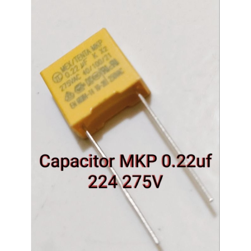 Jual Capasitor MKP 224 / 220n 275V X2 P-10 kapasitor Mkm mkp 0,22uf Tenta | Shopee Indonesia