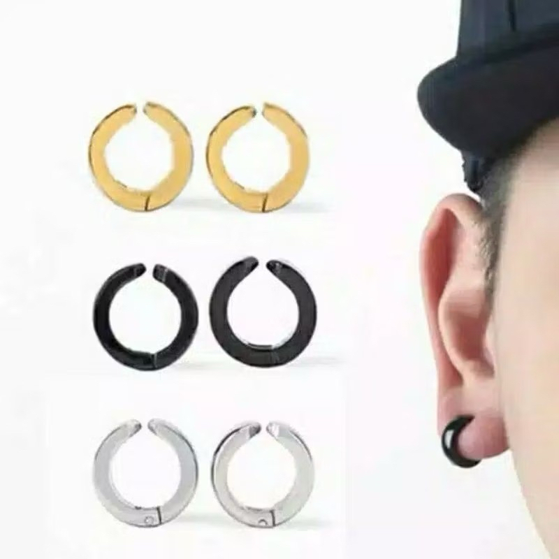 Jual ANTING PRIA WANITA MODEL KLIP TANPA TINDIK MODEL TERBARU TITANIUM ...