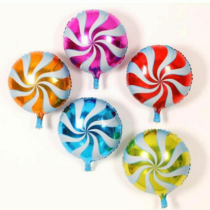 Jual Balon foil karakter permen lolipop bulat candyland candy land ...