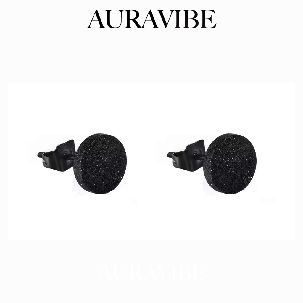 Jual AURAVIBE Anting pria Gaya Korea Seri hitam kecenderungan Tampan ...