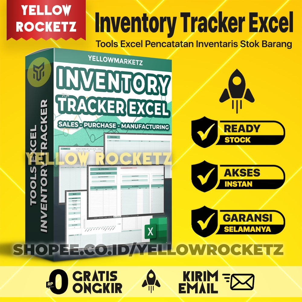 Jual TOOLS INVENTORY TRACKER EXCEL GSHEETS- Program Aplikasi Excel ...