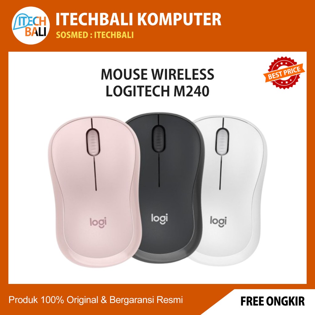 Jual Mouse Wireless LOGITECH M240 Silent Bluetooth | Shopee Indonesia