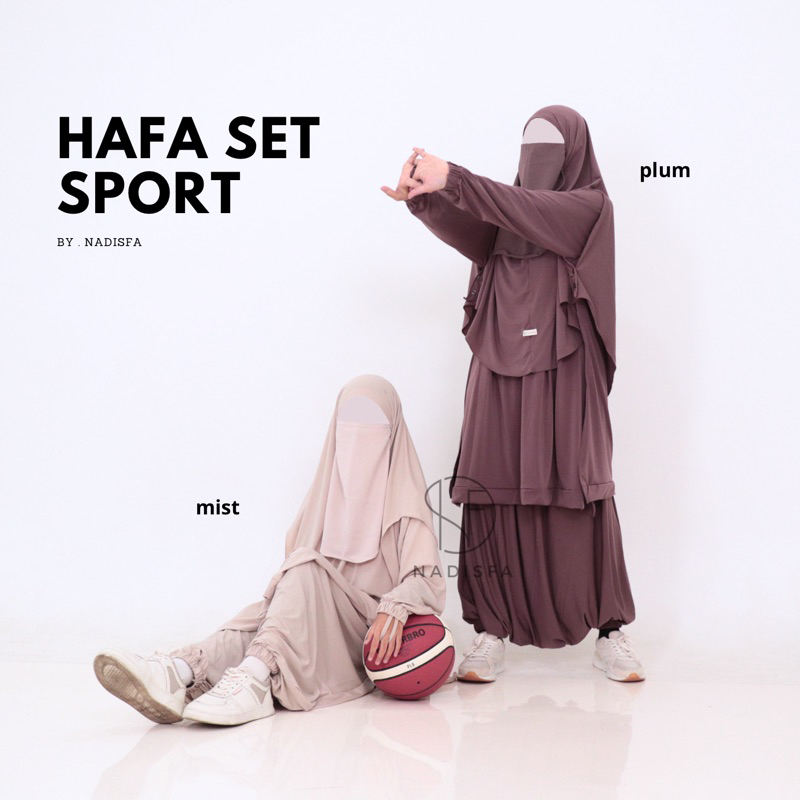 Jual NADISFA - HAFA SET SPORT MUSLIMAH SIRWAL - ATASAN - OLAHRAGA TUNIK ...