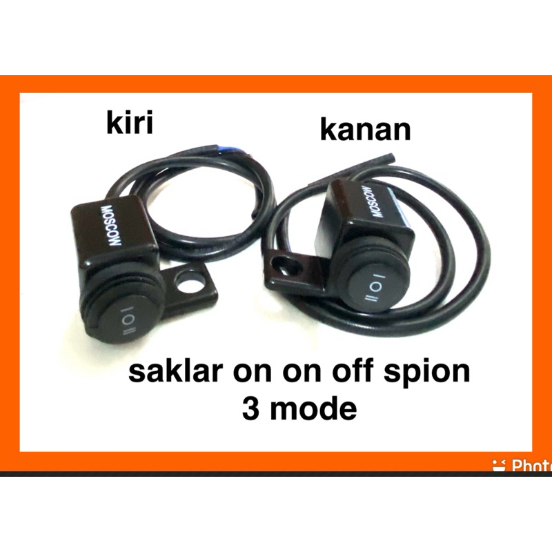 Jual SAKLAR LAMPU 3 MODE ON ON OFF BRAKET KE SPION BAHAN CNC /SAKLAR 3 ...