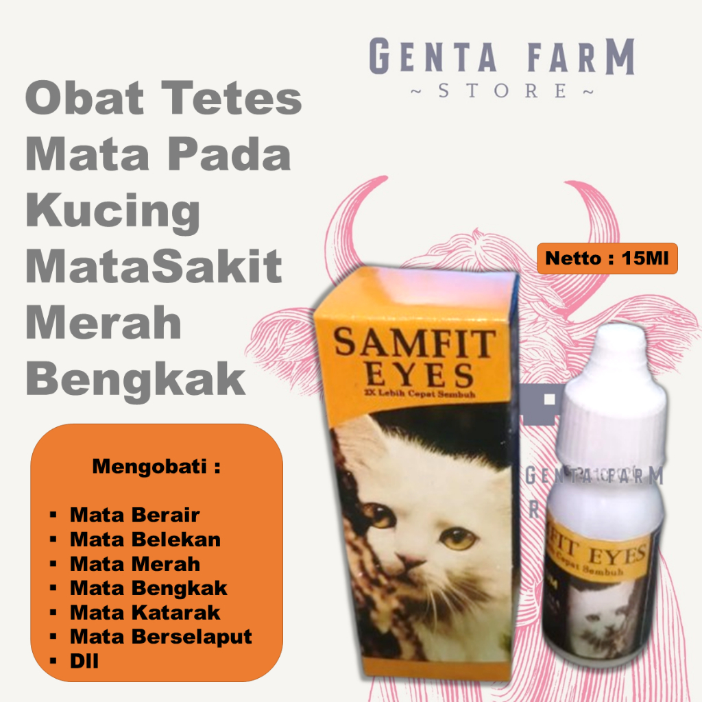 Jual Obat Tetes Mata Pada Kucing Mata Sakit Merah Bengkak Samfit Eyes ...
