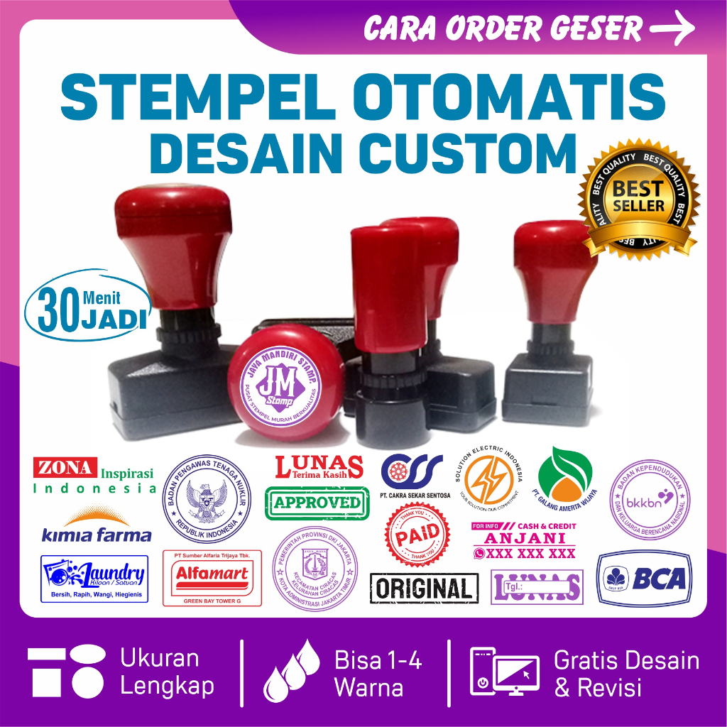 Jual Stempel Otomatis Stempel Custom | Shopee Indonesia