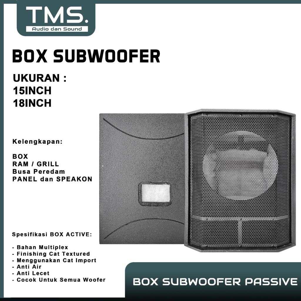 Jual BOX KOSONG SUBWOOFER PASSIVE 15-18inch bahan Multiplex TMSAUDIO ...
