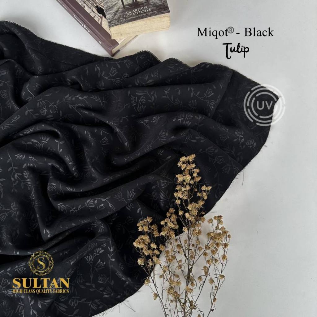 Jual KAIN MIQOT ANTI UV SULTAN EMBOSS TULIP 50 cm | Shopee Indonesia