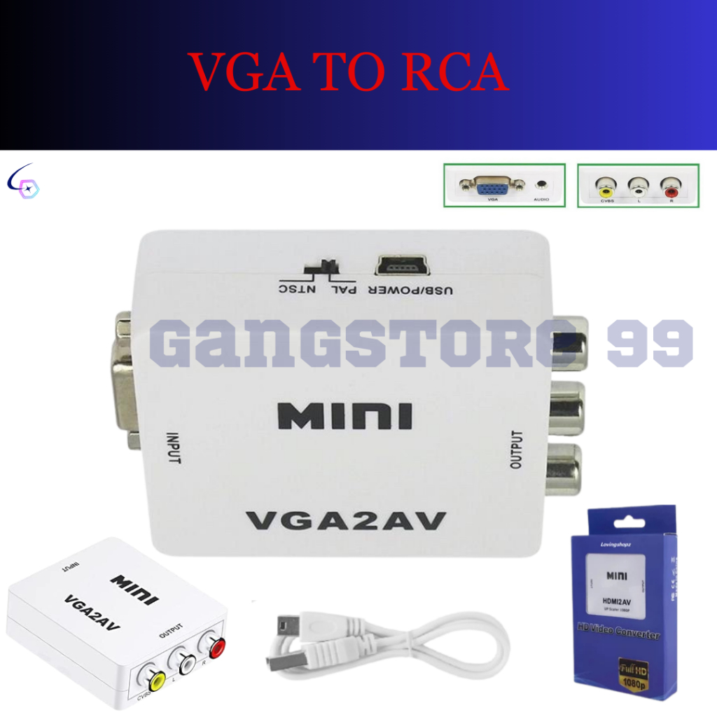 Jual ADAPTER CONVERTER VGA TO RCA| VGAtoAV| ADAPTER VGA2AV RCA| BOX ...