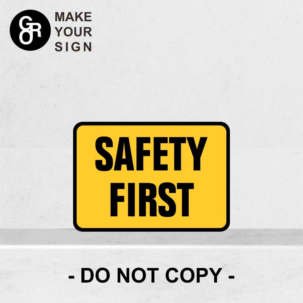 Jual Rambu Sign Plat Alumunium/Plang/Lalu Lintas Safety First 35cm x ...