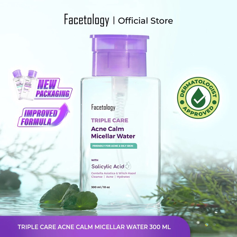 Jual Facetology Triple Care Acne Calm Micellar Water | 300ML | Shopee ...