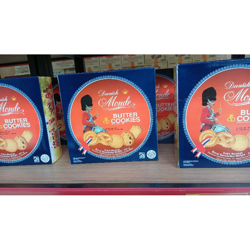 Jual PROMO!!!! Monde Butter Cookies Mini Blue Shell 277Gr | Shopee ...