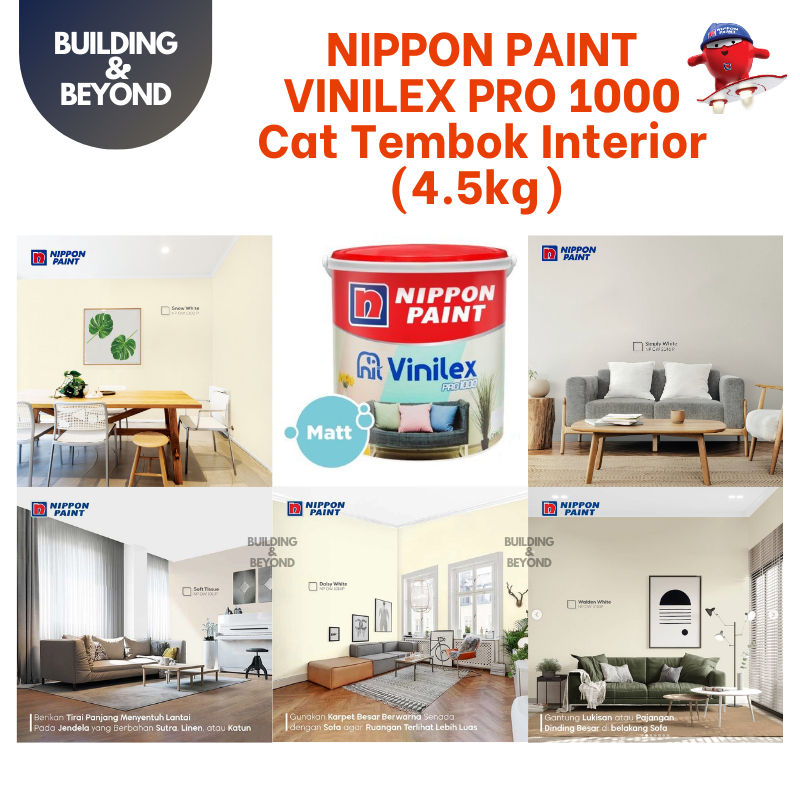 Jual CAT TEMBOK INTERIOR AESTHETIC NIPPON PAINT VINILEX PRO 1000 KAMAR ...
