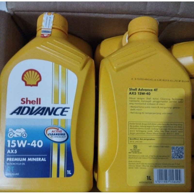 Jual Shell Advance AX5 1 Liter (1 Dus/12 Botol) | Shopee Indonesia
