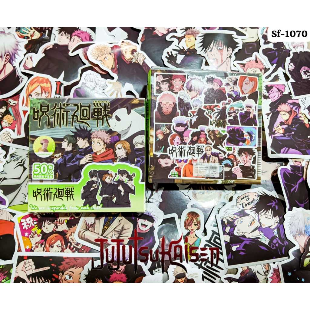 Jual 50Pcs Sticker Single Jujutsu Kaisen Demon Slayer Sticker Keren ...