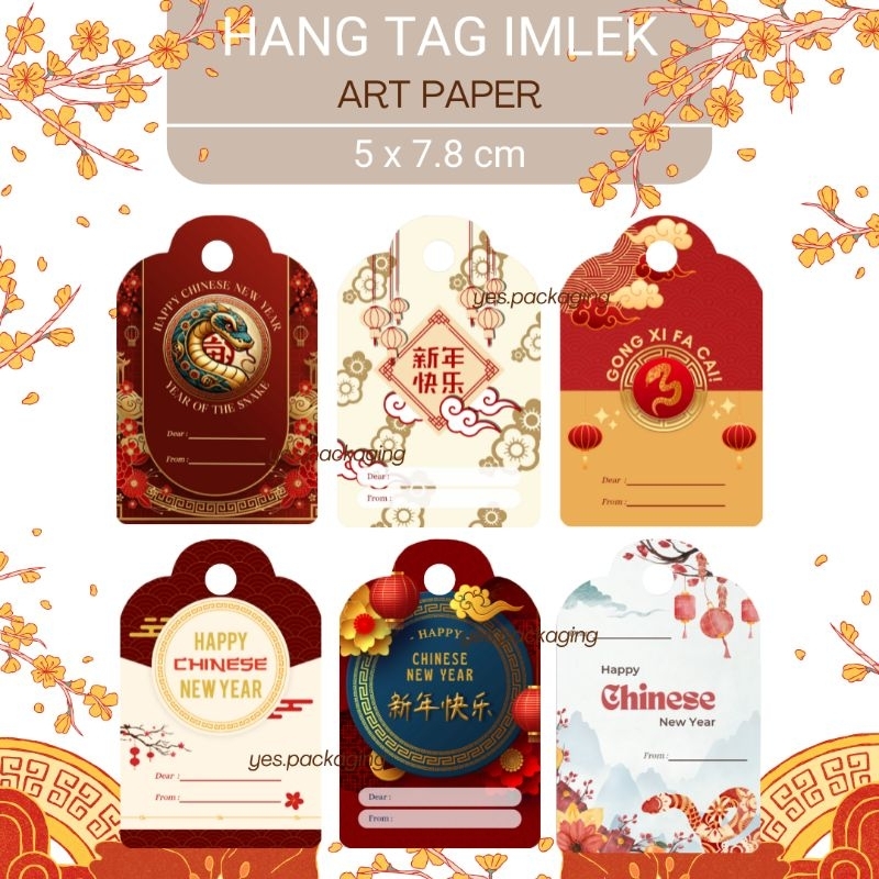 Jual [8x5cm] [6pc] HANG TAG IMLEK SINCIA CHINESE NEW YEAR CNY 2025 YEAR OF THE SNAKE | Shopee ...