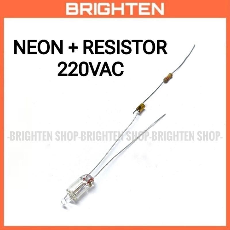 Jual Neon Lamp + Resistor 220VAC Lampu Pilot Setrika | Shopee Indonesia