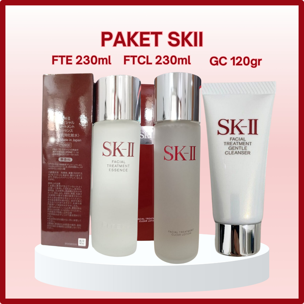 Jual SKII SK-II SK2 Cleanser 120gr + FTCL 230ml + FTE 230ml | Facial Treatment - PAKET FULL SIZE ...