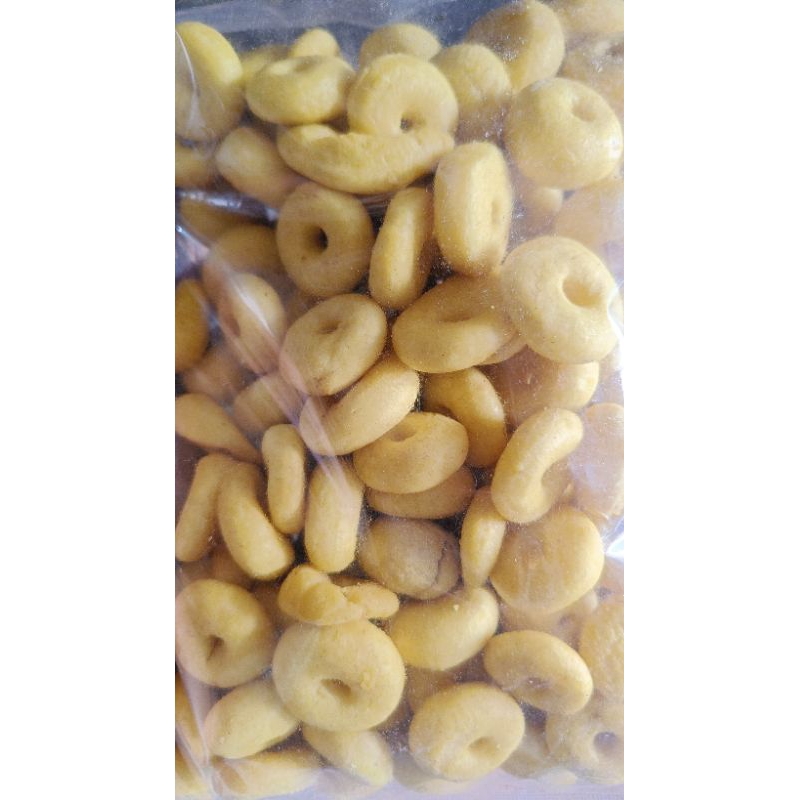 Jual (250gr)alen alen Snack bentuk cincin kuning | Shopee Indonesia