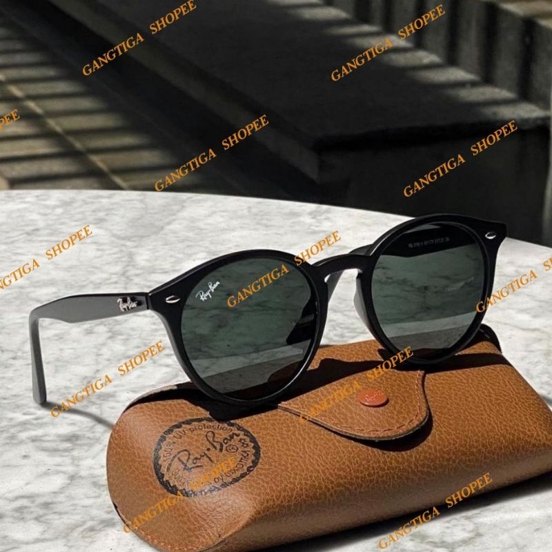 Jual Kacamata Hitam RB2180 Lensa Kaca Black Dof | Shopee Indonesia