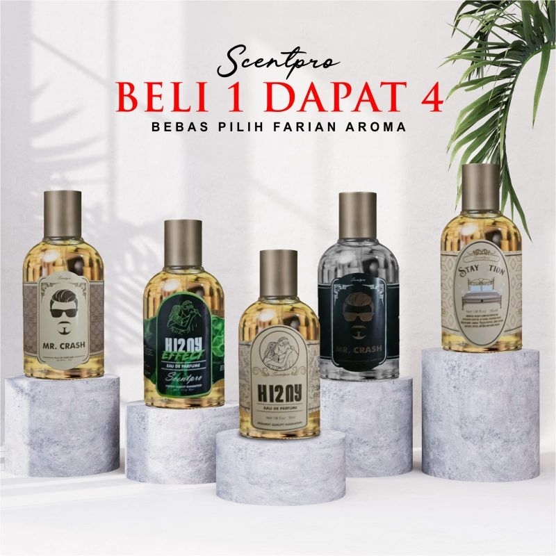 Jual BELI 1 DAPAT 4 PARFUM SCENTPRO PARFUM Pria Pemikat Wanita Tahan ...