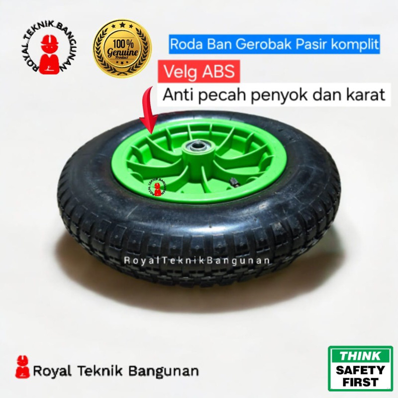 Jual Roda Gerobak Pasir Ban Hidup Velg ABS 14" inch Komplit / Sorong ...