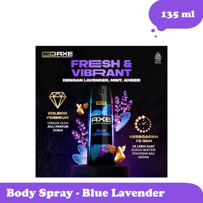 Jual AXE Blue Lavender Deodorant Premium Body Spray 135ml | Shopee ...