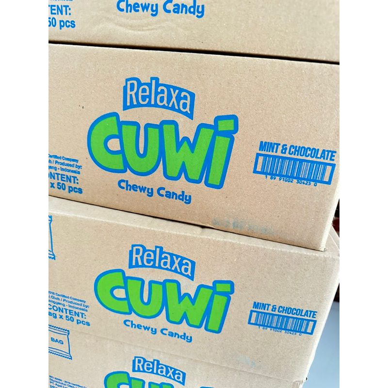 Jual 1 dus RELAXA CUWI candy mint & chocolate isi 20bag ( 20 x 50 ...