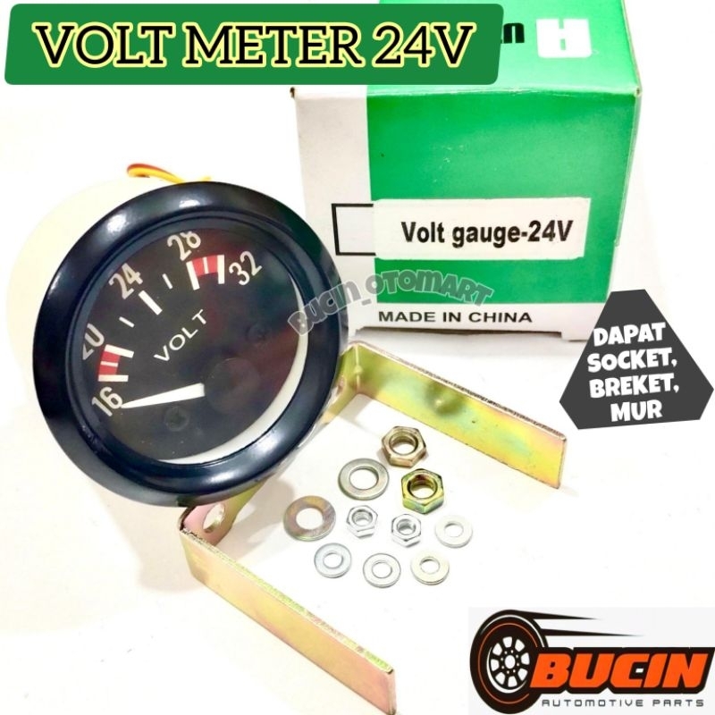 Jual Volt Meter / Voltmeter Indikator Pengukur Tegangan Voltase Aki ...