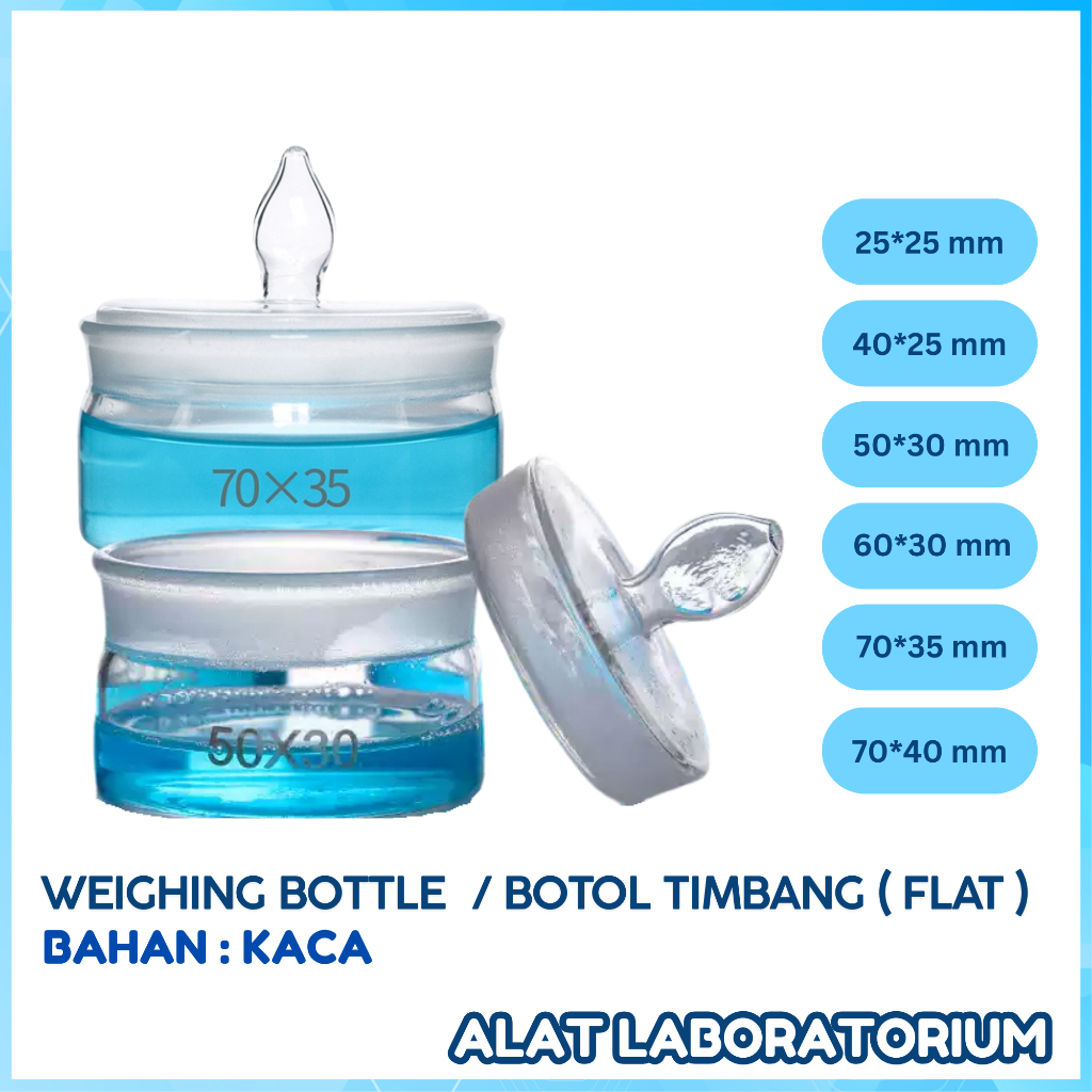 Jual BOTOL TIMBANG FLAT | WEIGHING BOTTLE FLAT SHAPE VARIANT 2 | Shopee ...