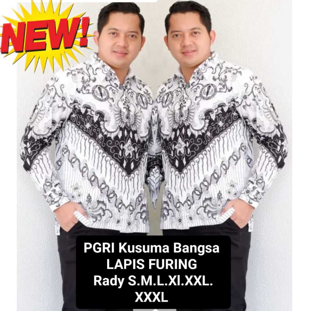 Jual KUSUMA BANGSA / BATIK PGRI PRIA TERBARU / BAJU BAPAK GURU | Shopee Indonesia