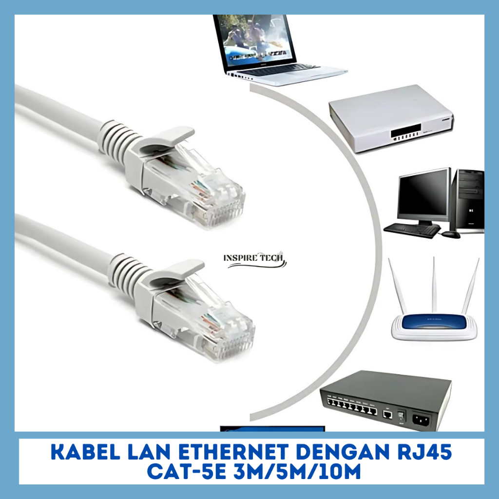Jual Kabel LAN 1.5m 3m 5m 10m RJ45 Ethernet Network Cable CAT6 - 1.5m ...