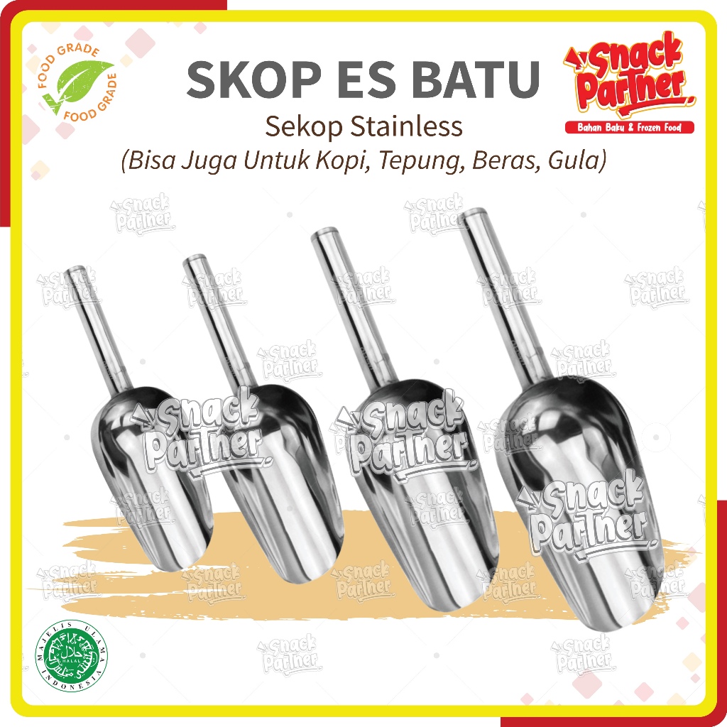 Jual SKOP ES BATU 8 9 10 11 INCH - Sekop Stainless Steel Sendok Shovel ...