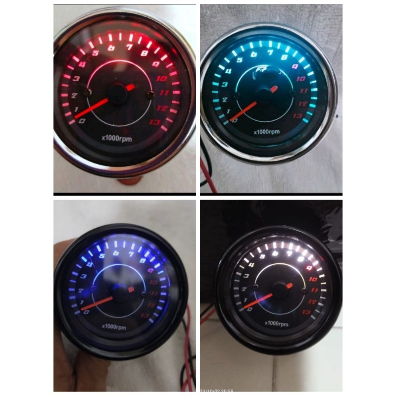 Jual rpm jarum led motor rpm motor led tachometer motor led rpm bulat ...
