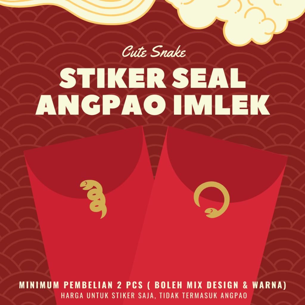 Jual STIKER SEAL ANGPAO IMLEK 2025 YEAR OF SNAKE ULAR WEDDING DOUBLE ...