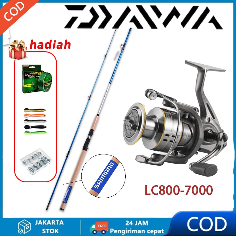 Jual Fishing Rod Combo SET Reel Spinning Joran Pancing Casting 1 Set ...