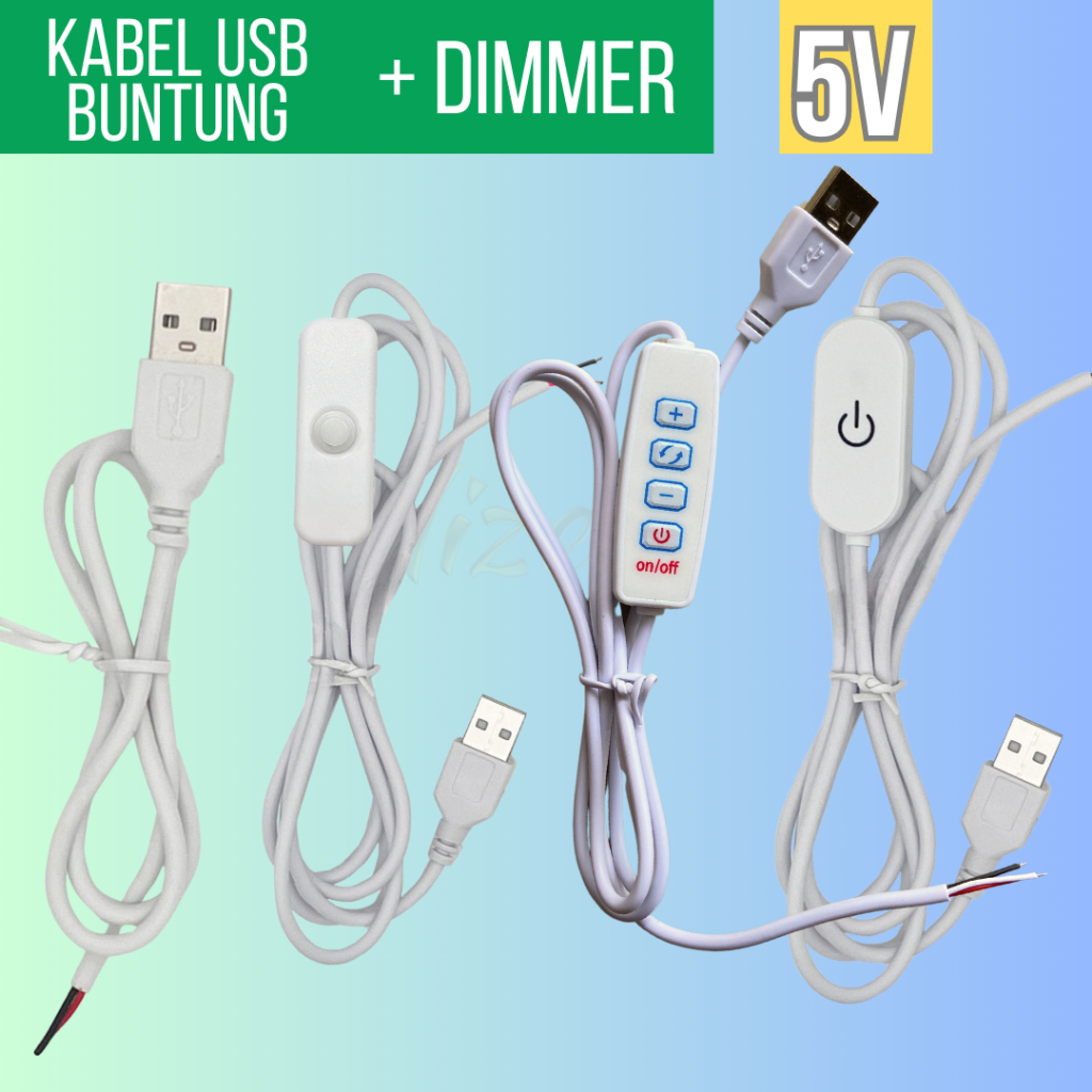 Jual Kabel Usb Buntung Soket 8mm Dimmer Led Strip Switch On Off Tombol ...