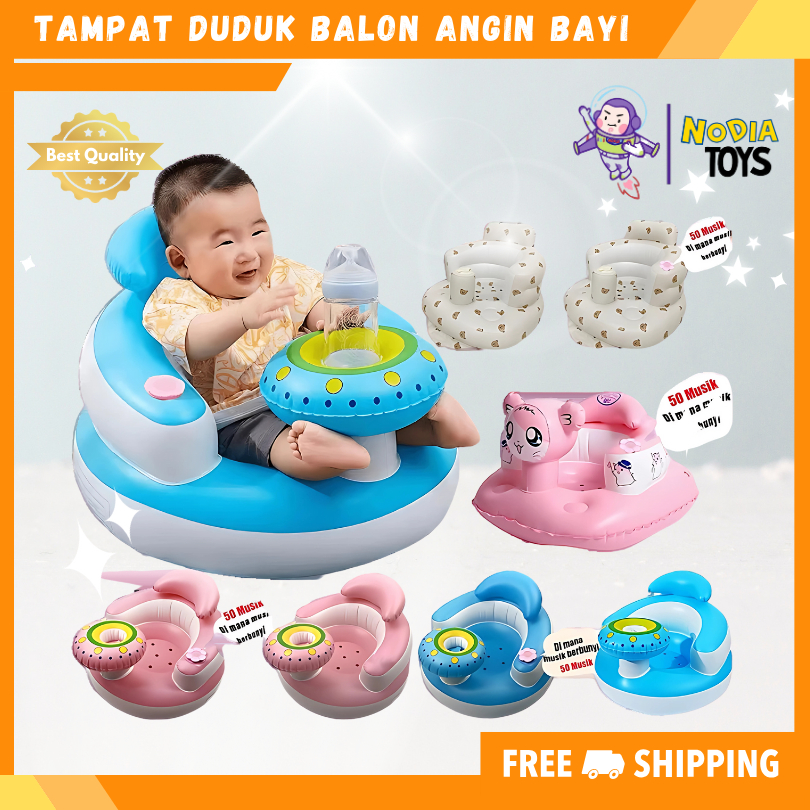 Jual Nodia Toys Mainan Tempat Duduk Balon Angin Bayi | Sofa Belajar ...