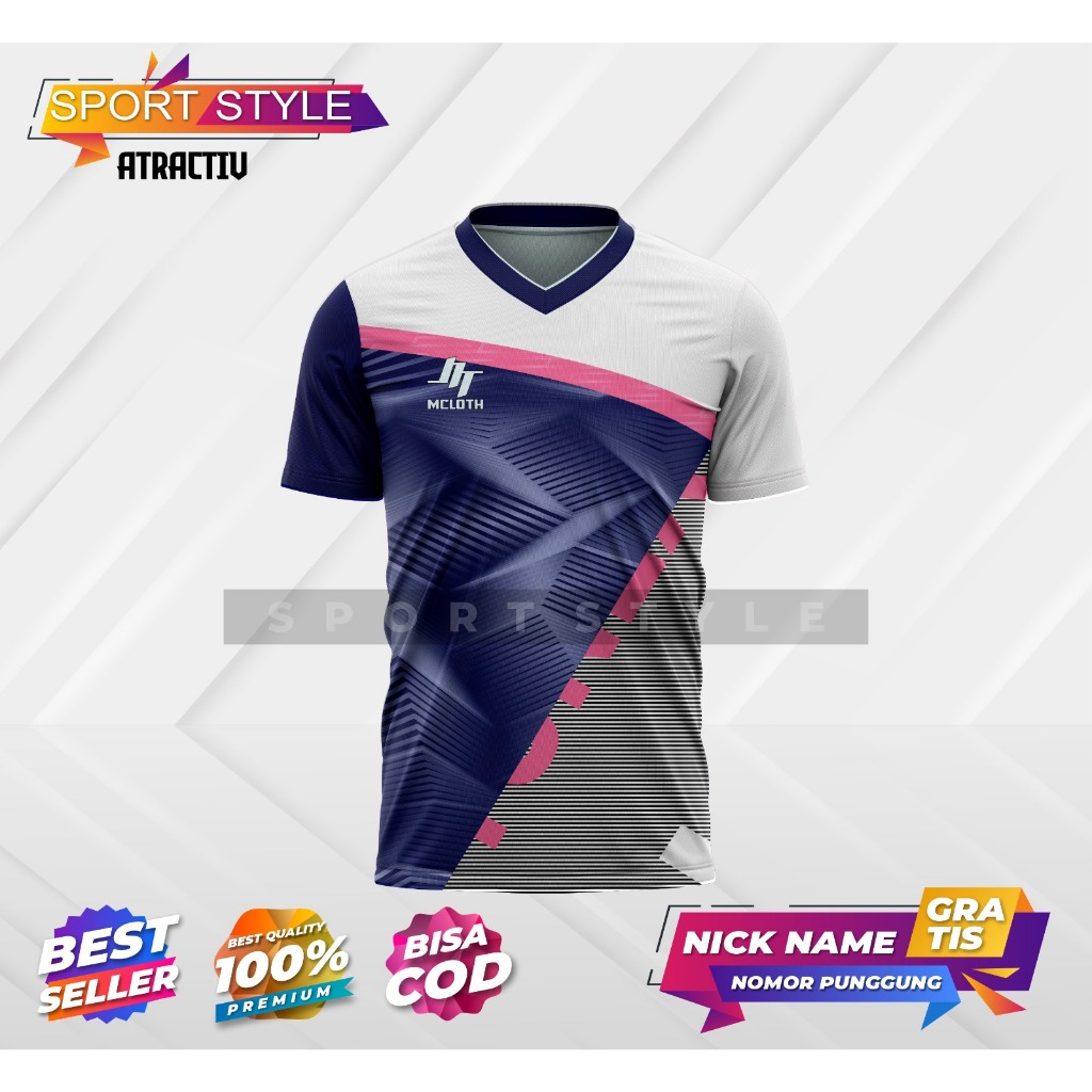 Jual JERSEY BULU TANGKIS JERSEY BADMINTON UNISEX MOTIF TERBARU TAHUN 2023 BISA TAMBAH NAMA ...