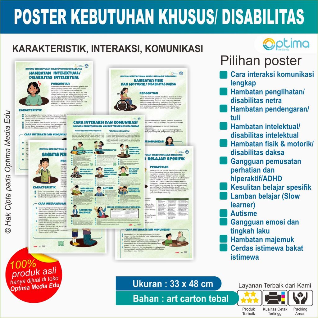 Jual Poster Karakteristik, Cara Interaksi dan Komunikasi pada Anak ...