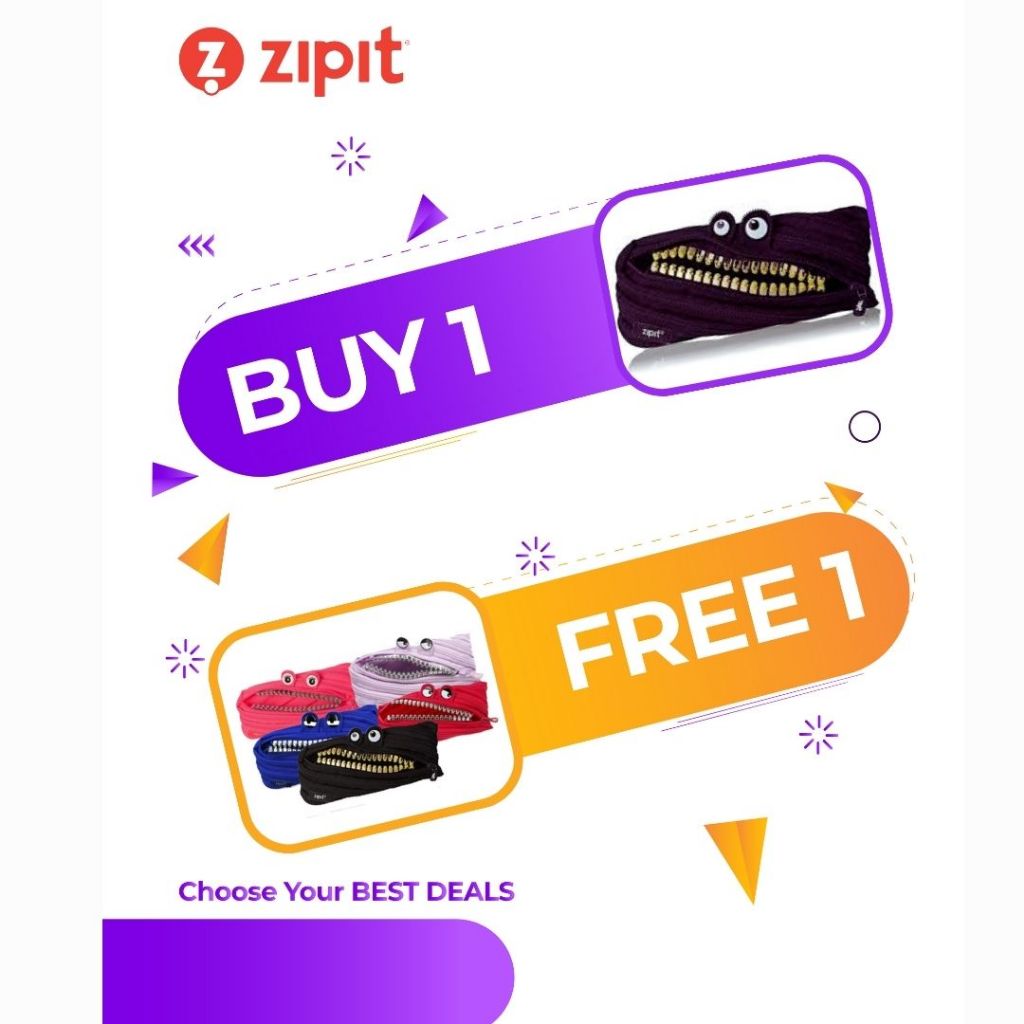 Jual TWIN PACK (BUY 1 GET 1 FREE) Zipit Grillz Monster Pouch - Hitam | Shopee Indonesia