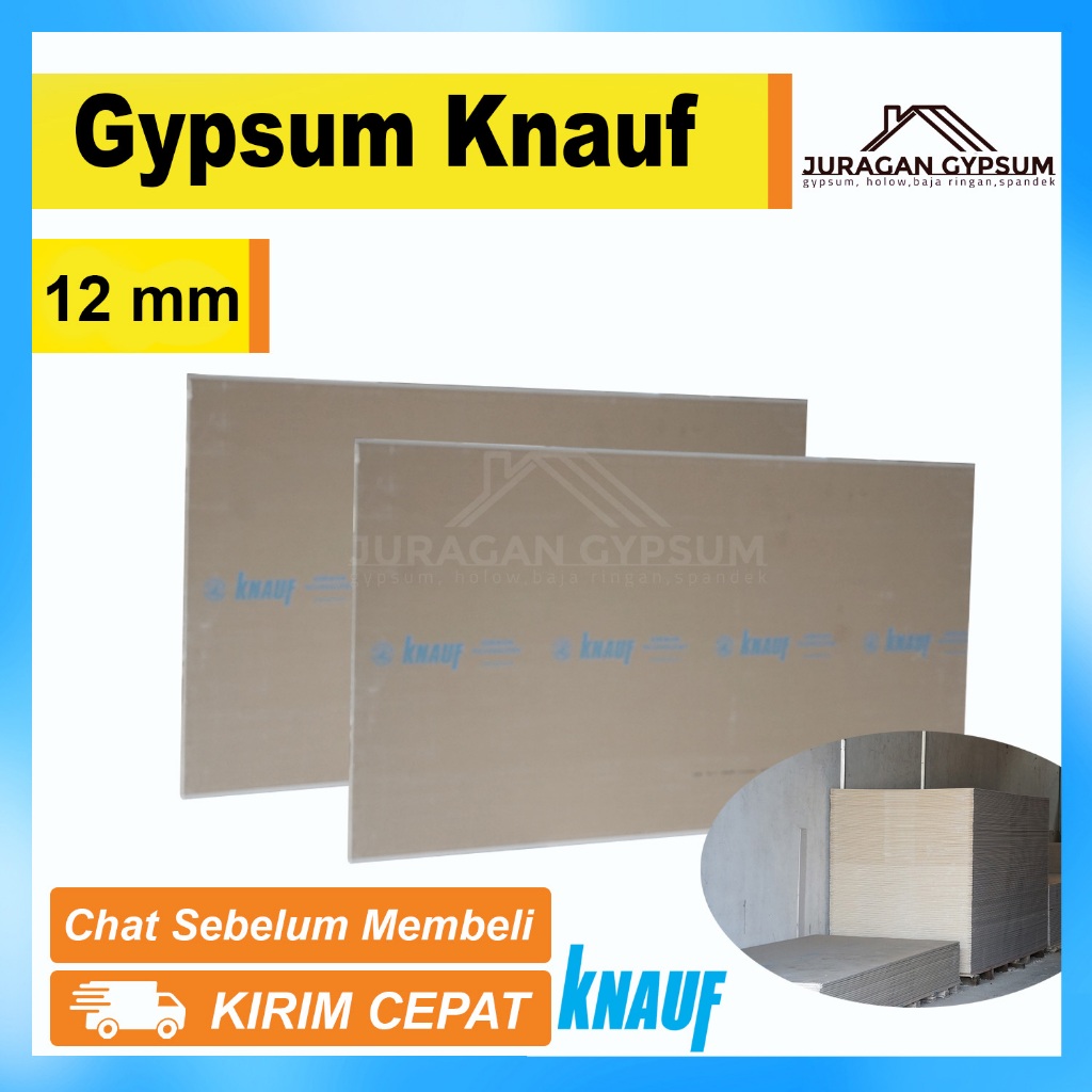 Jual Gypsum Knauf 12mm / Gipsum Knauf 12 mm / Papan Knauf ...
