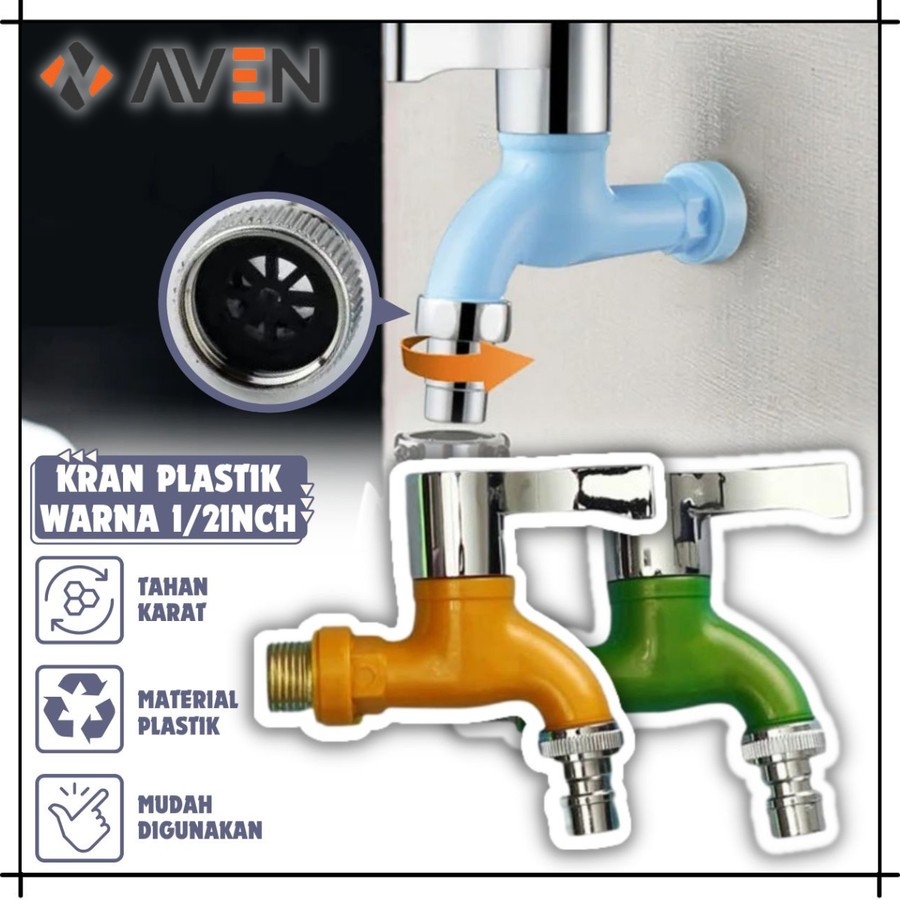 Jual Kran Air pvc kran plastik 1/2 " kran taman air 1/2 inch jumbo ...